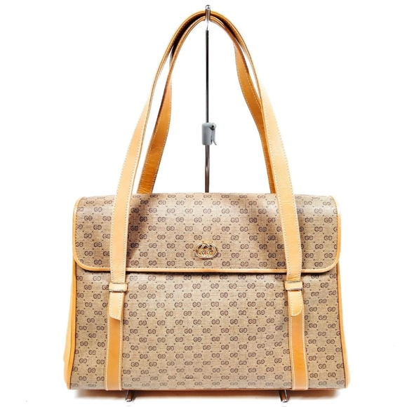 Gucci | Bags | Gucci Micro Gg Flap Shoulder Bag Vintage Canvas Leather Purse Satchel Euc | Poshmark